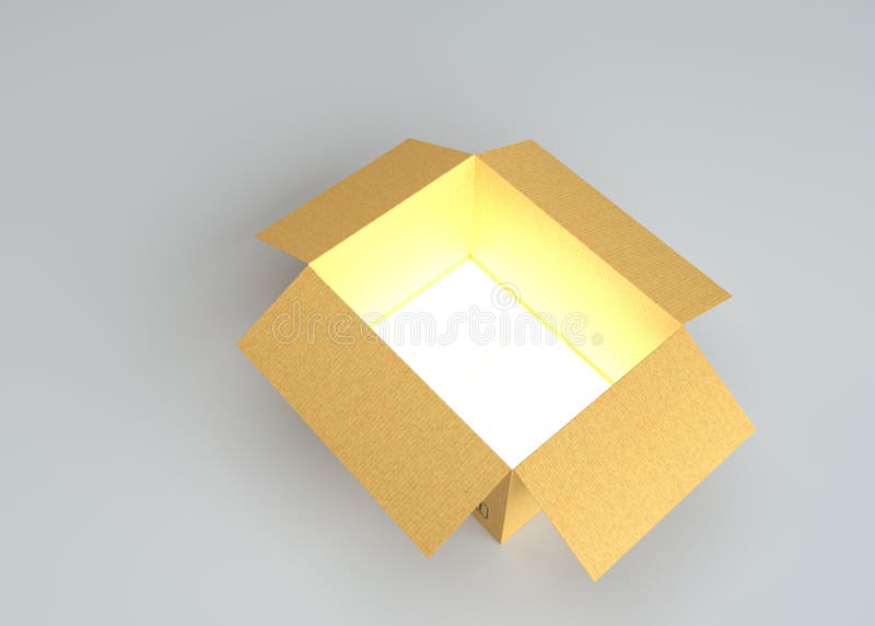 Open Cardboard Box on Wooden Pallet Stock Illustration - Illustration ...