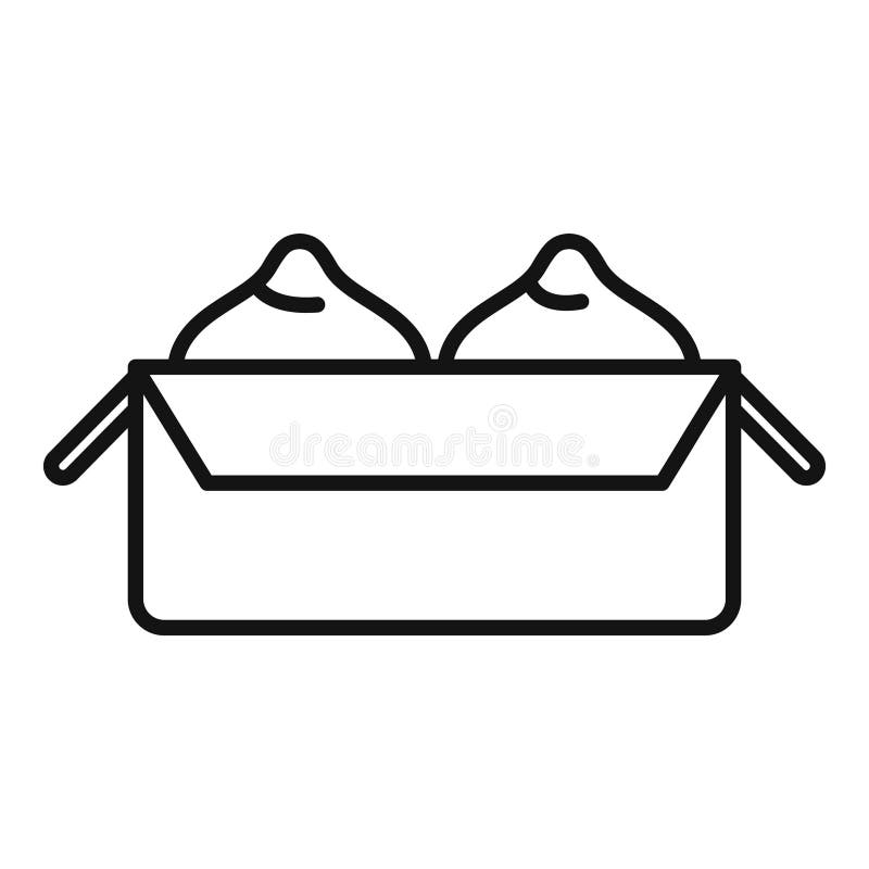 Open Cardboard Box Holding Two Round Objects for Shipping and Delivery ...