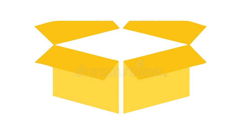Open Cardboard Box Icon for Delivery and Packaging, Vector Design ...