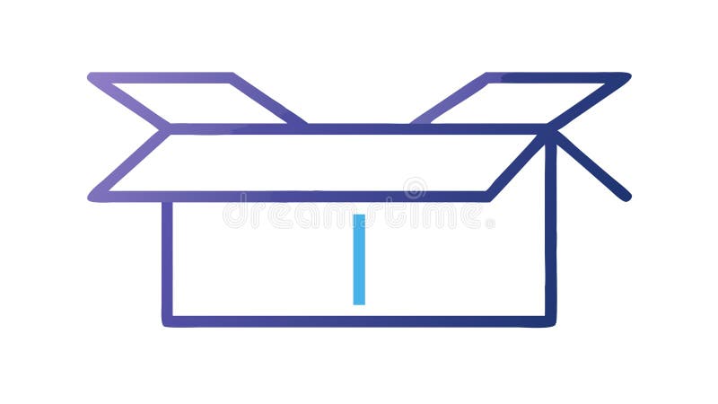 Open Cardboard Box Icon, Delivery, Storage, Flat Style, Vector Design ...