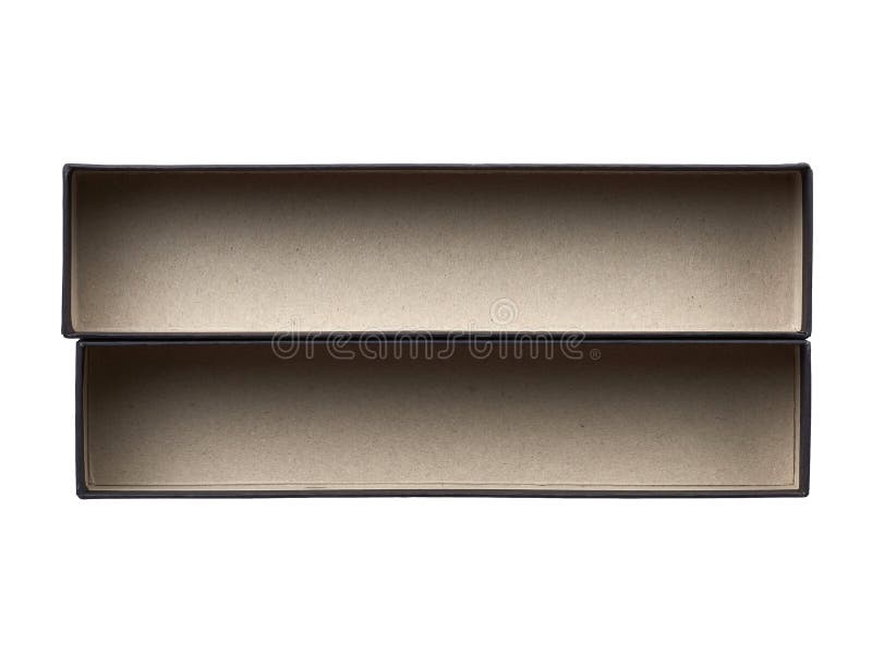 Open Cardboard Rectangular Box Made of Corrugated Brown Paper Isolated ...