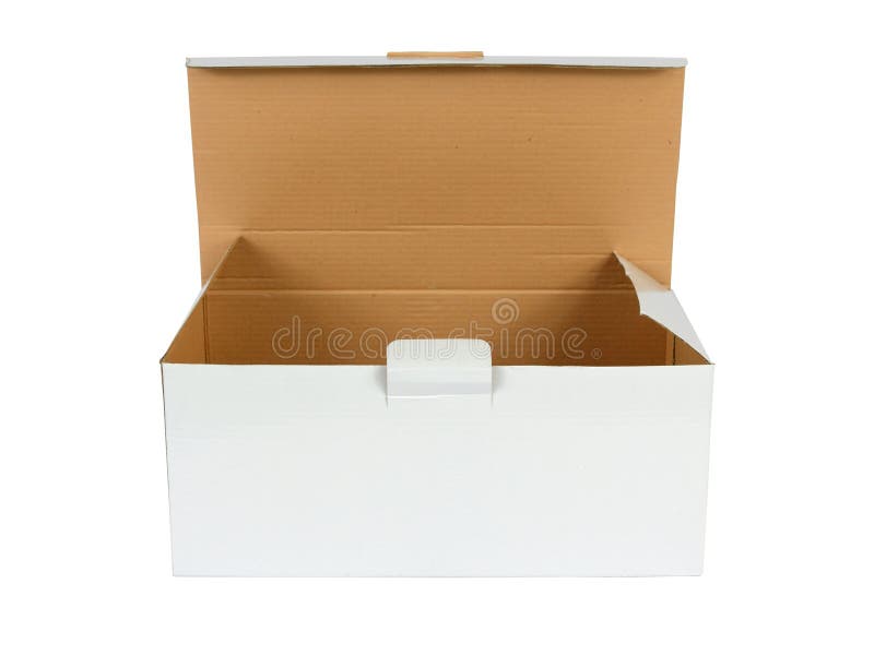 Open cardboard box stock image. Image of open, post - 106968949