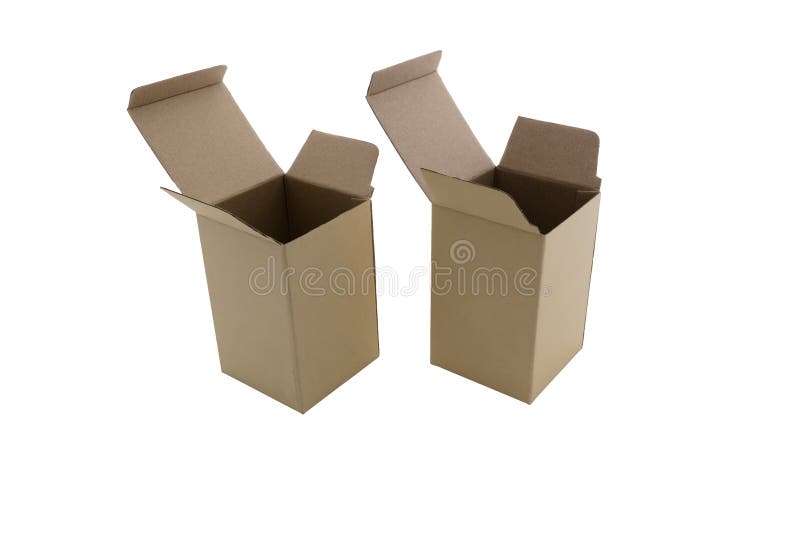 Open Cardboard Box Isolated on a White Stock Photo - Image of delivery ...