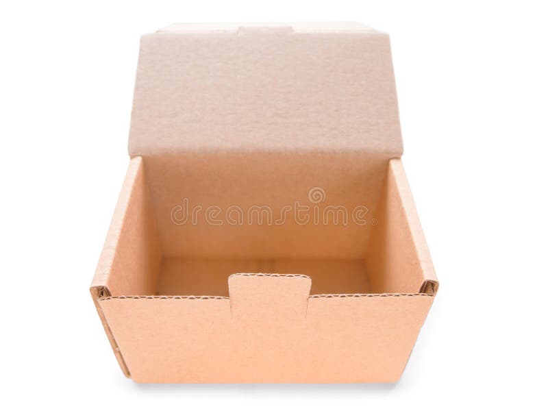 Cardboard Box Angle View Isolated with Clipping Path Stock Photo ...