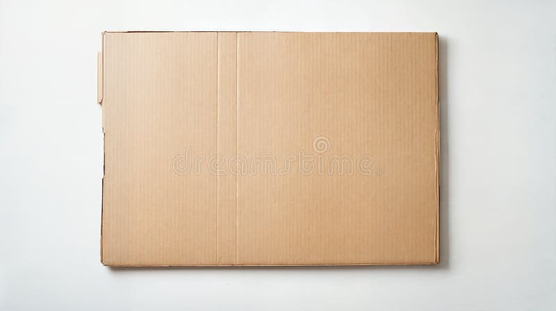 Open Cardboard Box Laid Flat Stock Illustration - Illustration of ...