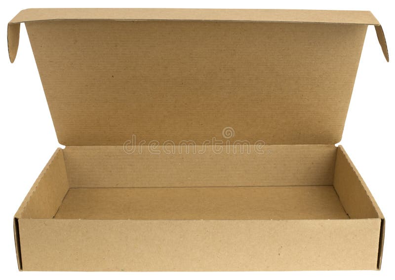 Empty Cardboard Box, Inside View. View from Above Stock Image - Image ...