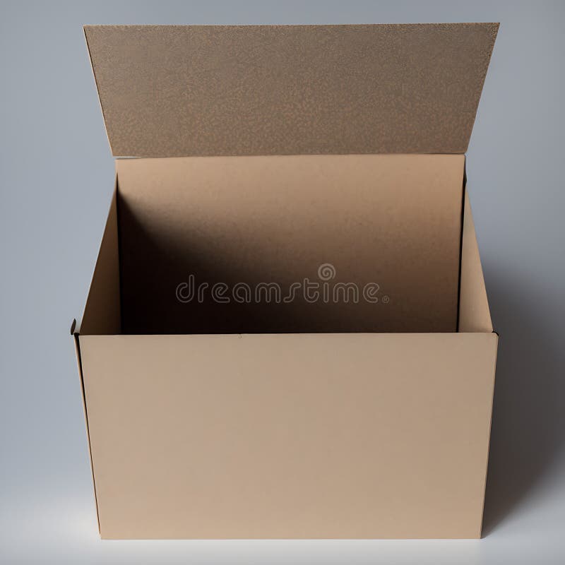 Open cardboard box stock illustration. Illustration of shipping - 279056452
