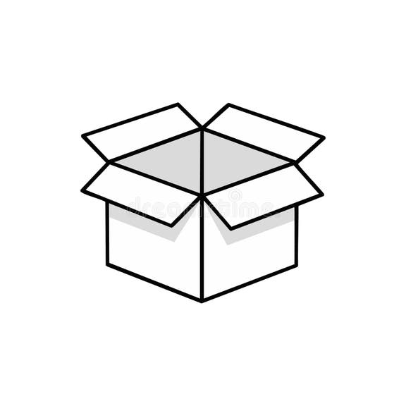 Open Cardboard Box Packaging Container with Flaps for Shipping Storage ...