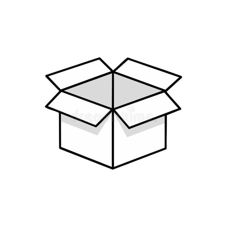 Open Cardboard Box Packaging Container with Flaps for Shipping Storage ...