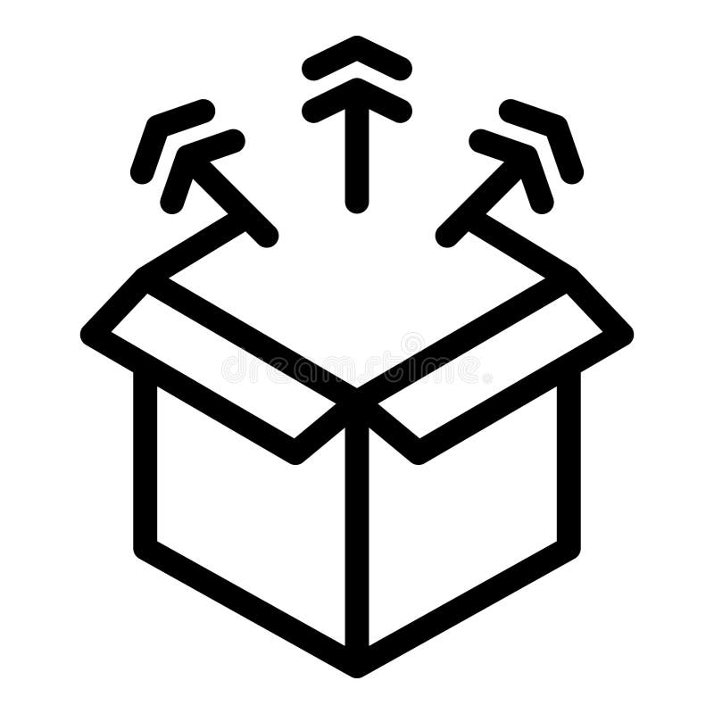 Open Cardboard Box Receiving Distribution of Goods Stock Vector ...