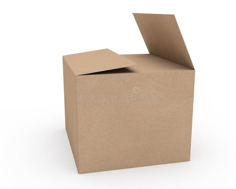 Open cardboard box stock illustration. Illustration of office - 56113951