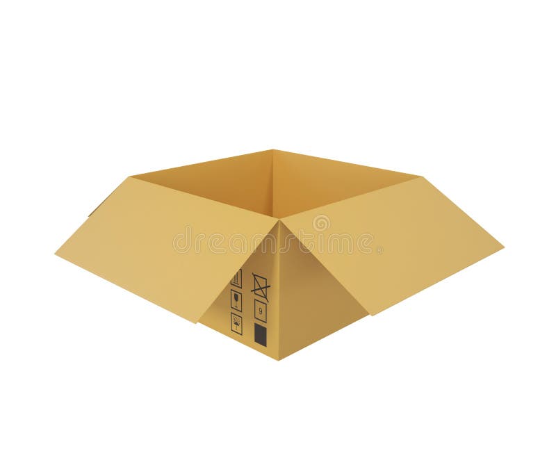 Open Cardboard Box for Shipping Goods Stock Image - Image of open, card ...