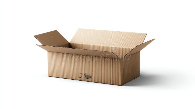Open Cardboard Box stock illustration. Illustration of chair - 382930193