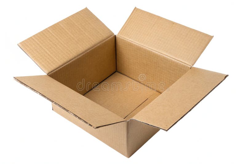 Open Cardboard Box Top View â€ E-Commerce and Packaging Concept Stock ...