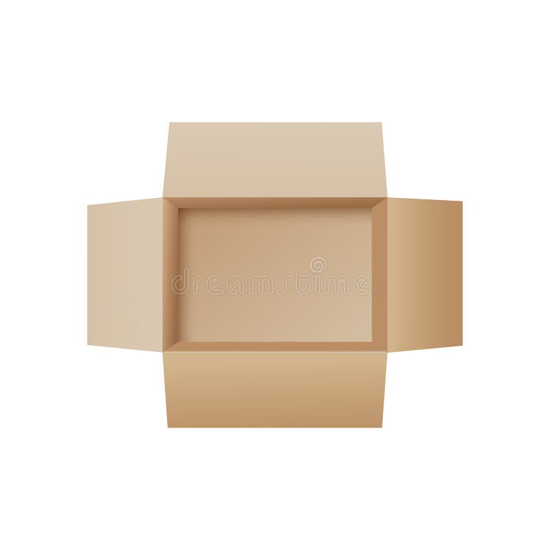 Top View Open Brown Packaging Box Stock Illustrations – 608 Top View ...