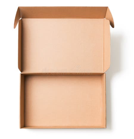 Open Cardboard Box Top View Stock Photo - Image of packet, office: 60810186
