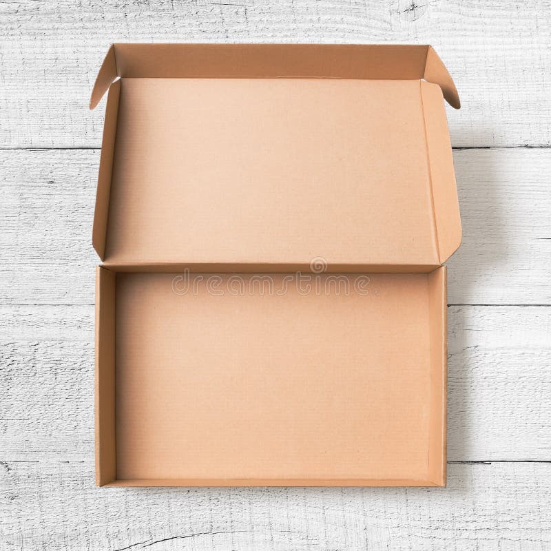 Open Cardboard Box Top View Stock Photo - Image of packet, office: 60810186