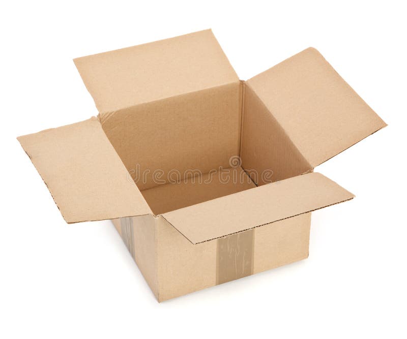 Open cardboard box stock image. Image of detail, background - 4421405