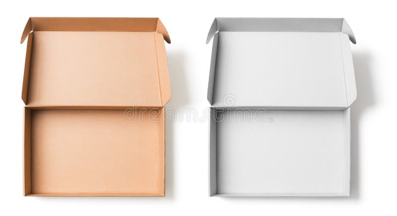Open Cardboard Box Top View Stock Photo - Image of packet, office: 60810186