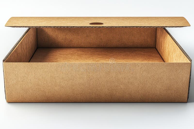 Open Carton Box on a Plain Background, Representing New Delivery ...