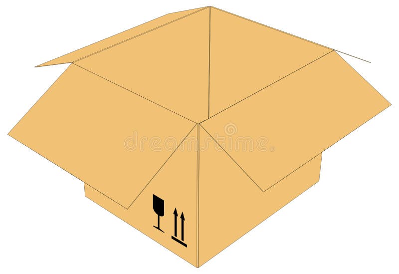 Carton box, vector stock vector. Illustration of square - 60331346