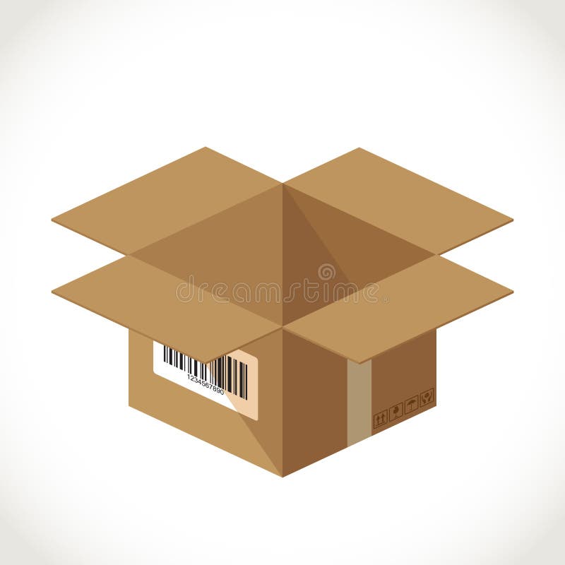 Open carton paper box stock illustration. Illustration of carton - 28600106
