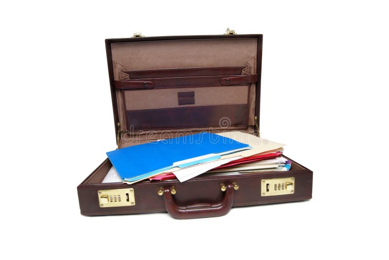 Open case stock image. Image of storage, brown, full, background - 8276959