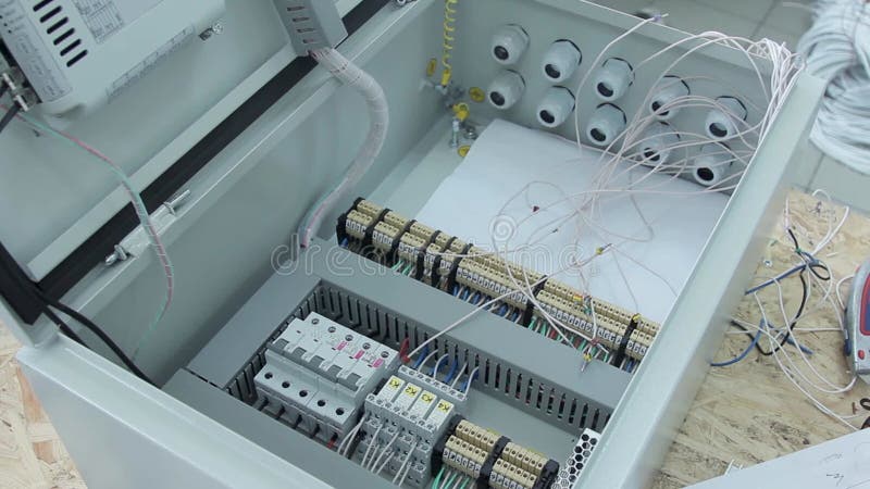Open Case Containing High-voltage Electrical Equipment Closeup Stock ...