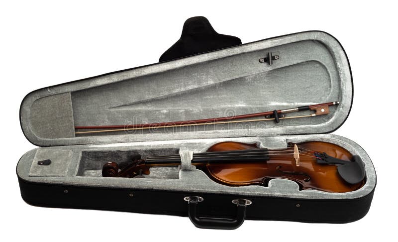 Open Case with Violin and Bow Inside. Stock Image - Image of wooden ...