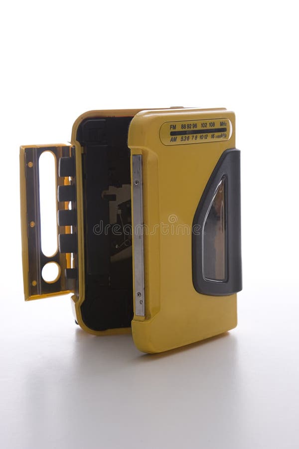 Yellow walkman stock photo. Image of tough, vintage, player - 12838338