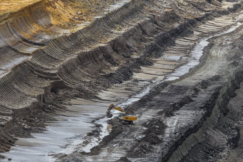 Open cast coal mining stock image. Image of energy, excavation - 91390633