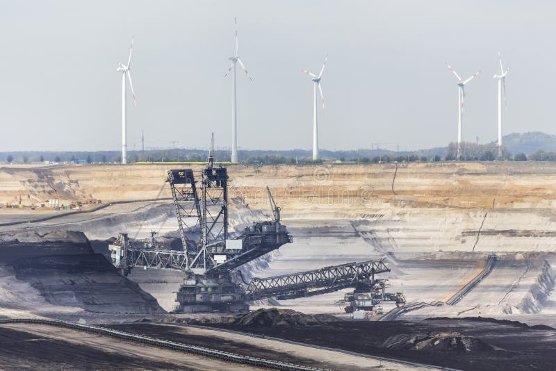 Open cast coal mining stock image. Image of carbon, bagger - 91390863
