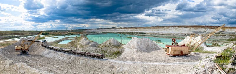 Open-cast mine stock image. Image of power, clay, carriage - 5983499