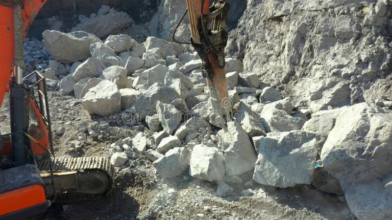 Open Cast Mine. Extraction of Granite. Stone Quarrying. Stock Photo ...