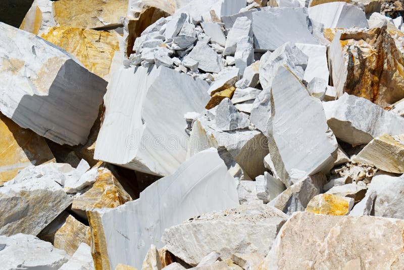 Open-cast Mine on Marble Extraction Stock Image - Image of stone, white ...