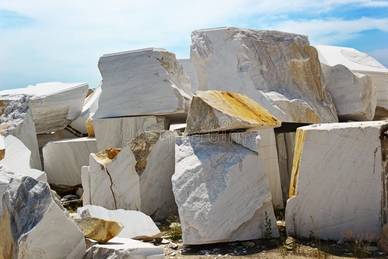 Open-cast Mine on Marble Extraction Stock Image - Image of texture ...