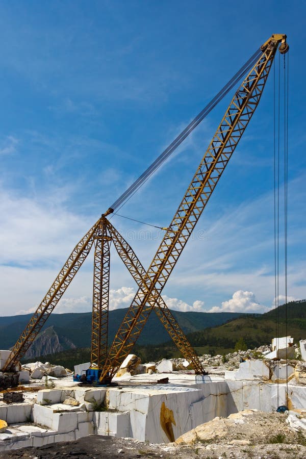 Open-cast Mine on Marble Extraction Stock Photo - Image of mechanism ...