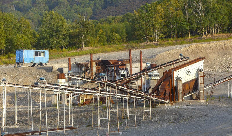 Open-cast Mine on Mining Operations in Wood Stock Photo - Image of ...