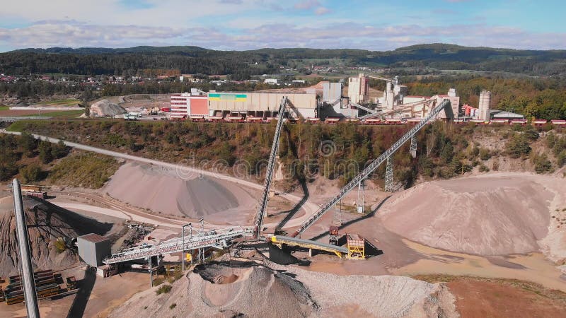 Open Cast Mining Quarry. Iron Ore Mining in Open Pit. Construction ...