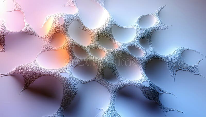 Open Cell Mesh Structure in Gradient Blue and Orange Stock Image ...