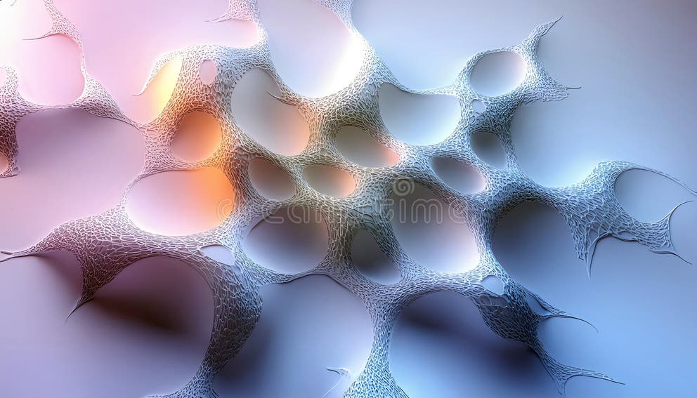 Open Cell Mesh Structure in Gradient Blue and Orange Stock Image ...