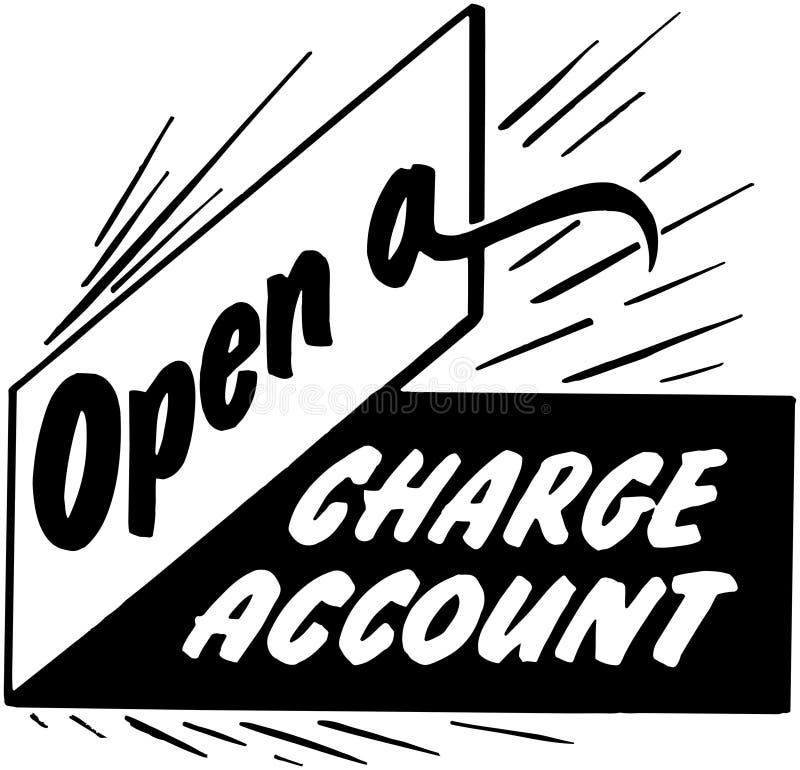 Open a Charge Account stock vector. Illustration of graphics - 42095994