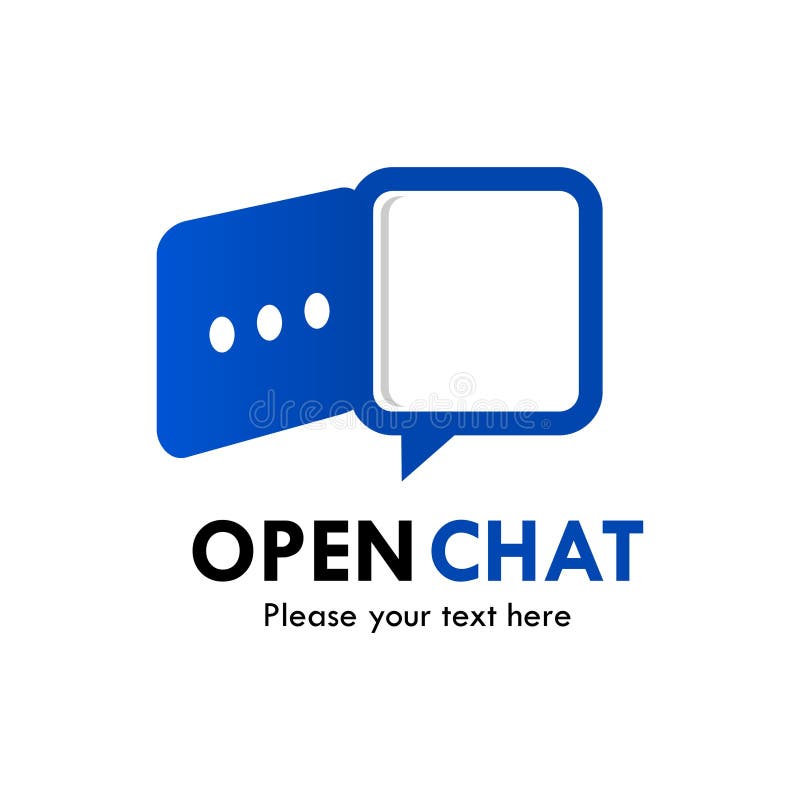 Open chat logo stock vector. Illustration of label, circle - 264047834