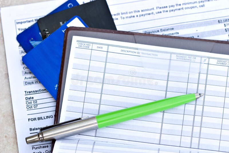 Open Checkbook and Pen stock photo. Image of account - 204410098