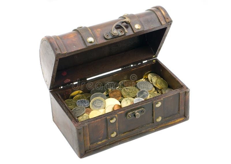 Open chest with money stock photo. Image of glitter, chest - 7056026