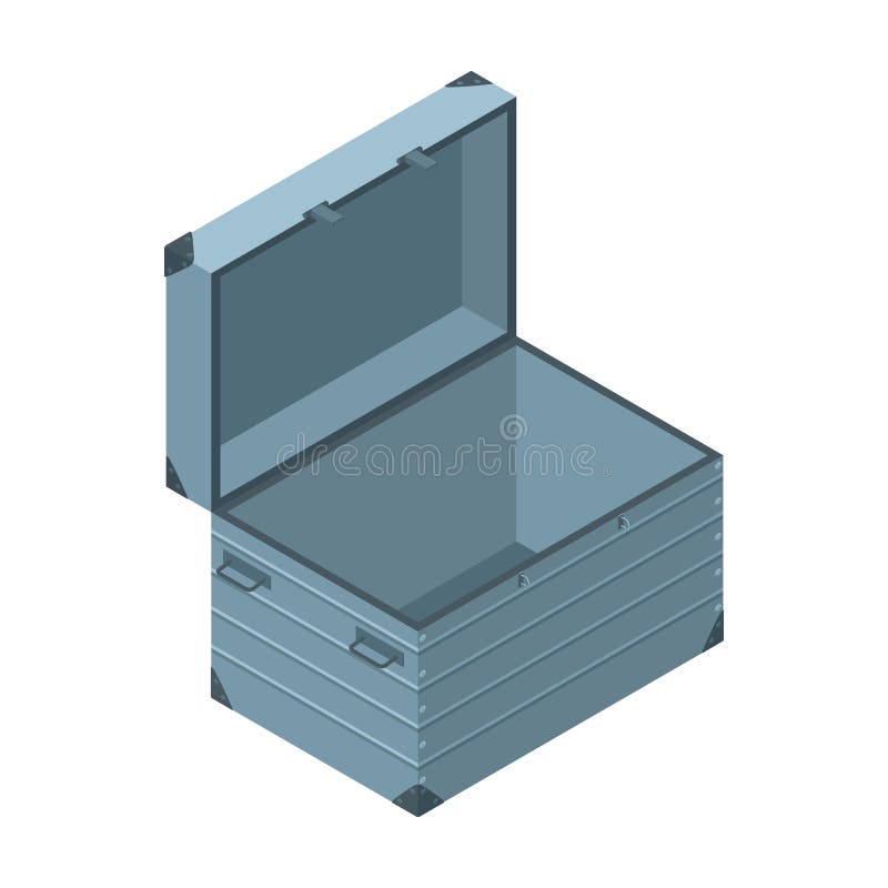 Open Chest Vector Icon. Isometric Vector Icon Isolated on White ...