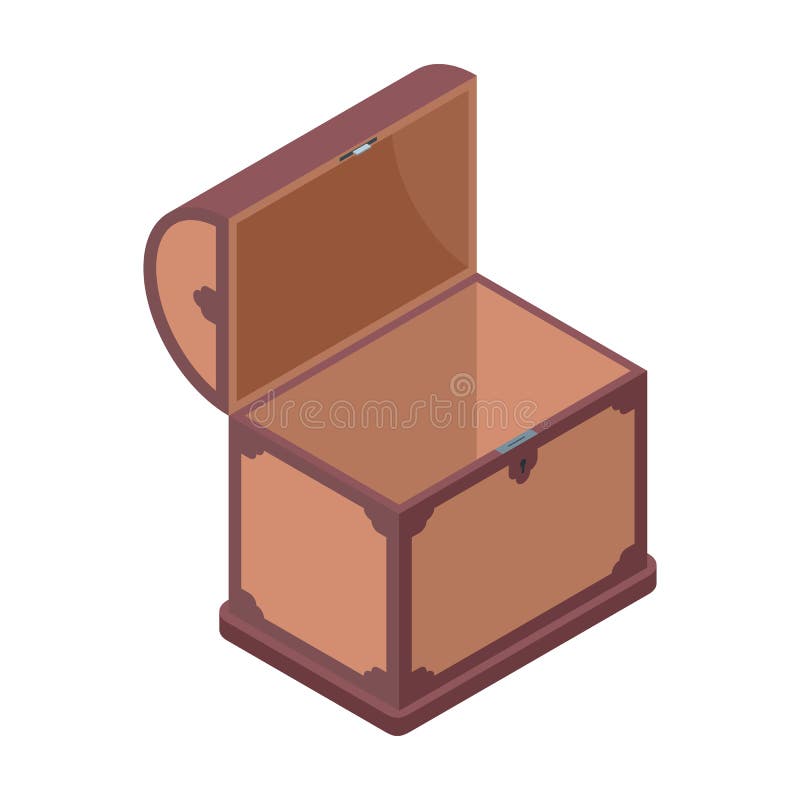Open Chest Vector Icon. Isometric Vector Icon Isolated on White ...