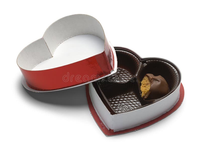 Open Chocolate Box stock photo. Image of eaten, closed - 81072200