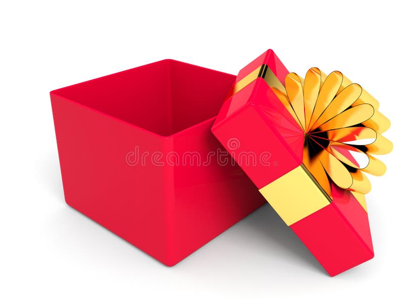 Open christmas gift box. stock illustration. Illustration of surprise ...