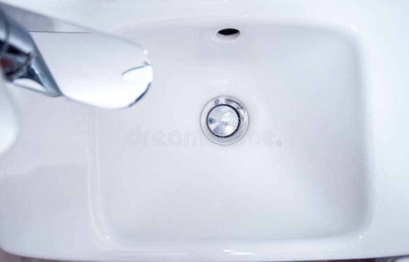 Open Chrome Faucet, Tap Washbasin in Light Room. Stock Image - Image of ...